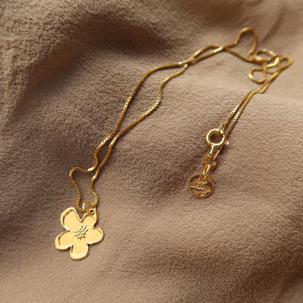 forget me not necklace gold